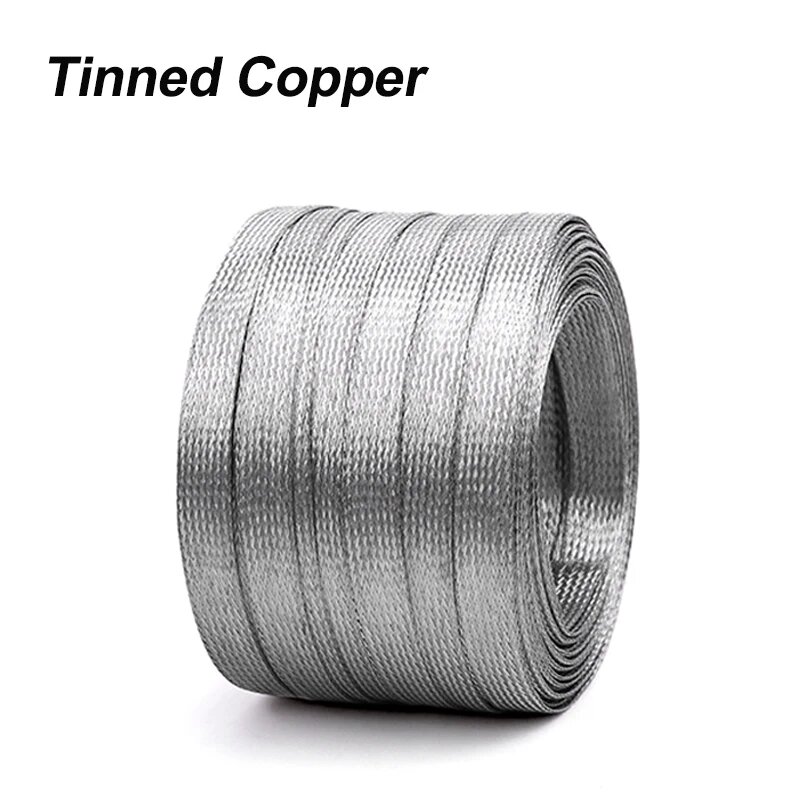 Медная экранирующая оплетка для кабеля Tinned Copper, 1 meter, 2mm