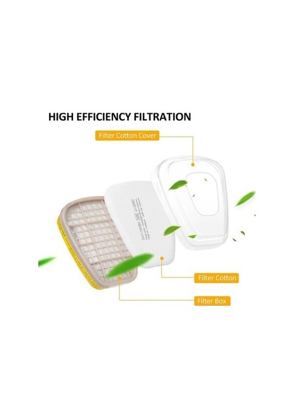 6800 Многоразовая полнолицевая маска - 18 штук в упаковке, респиратор с газовым клапаном