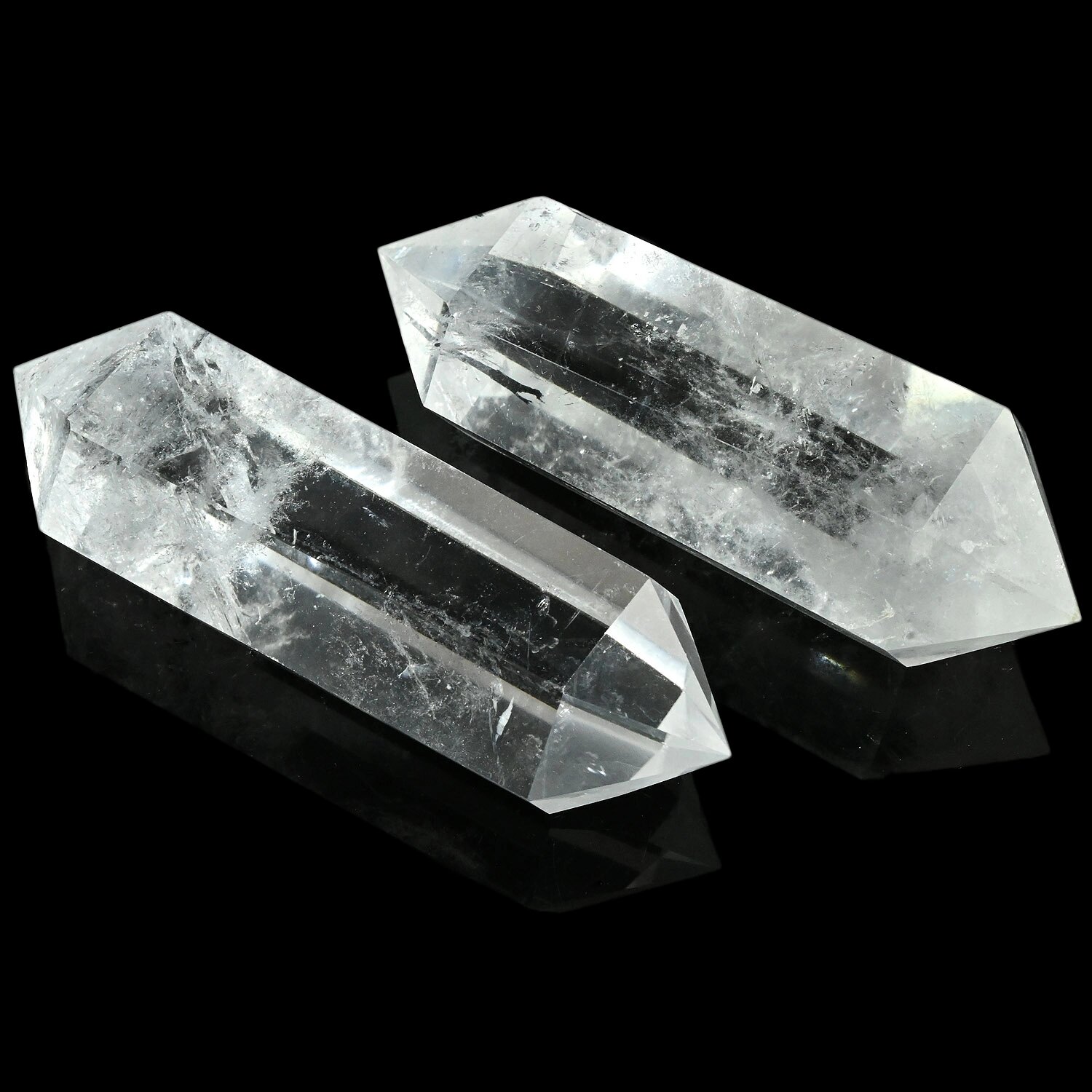 Кристалл горного хрусталя двухсторонний 87*26*22мм .