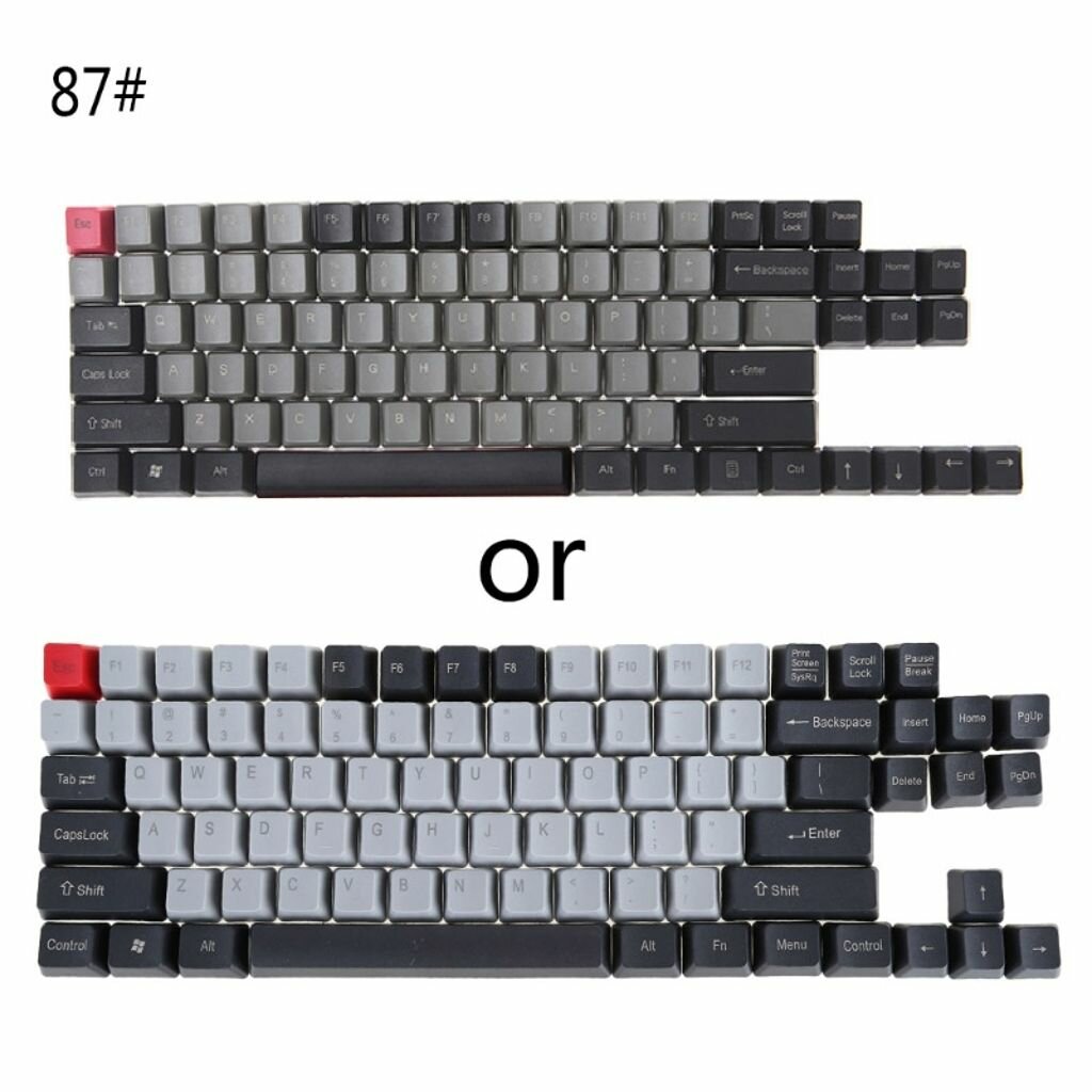 Черный, серый, смешанный, толстый PBT 104/87/61 Dolch, универсальная механическая клавиатура, эргономичная крышка для клавиш