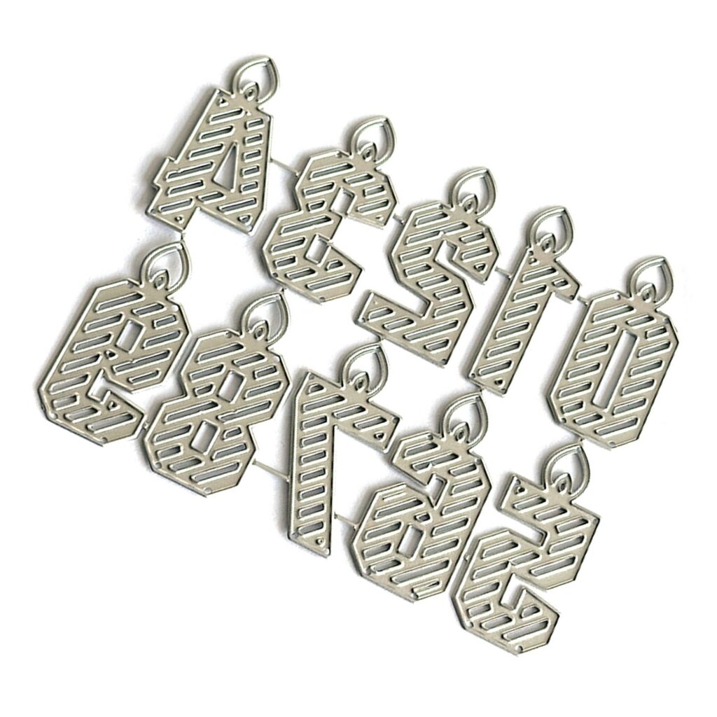 Металлические штампы для вырубки цифр 0-9 для скрапбукинга