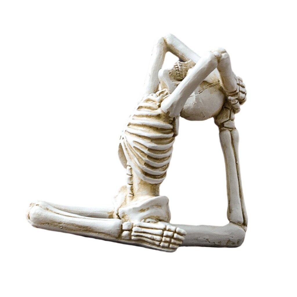 Скелеты Йоги Фигурки для Дома Смола Статуи Духовная Медитация Скульптуры