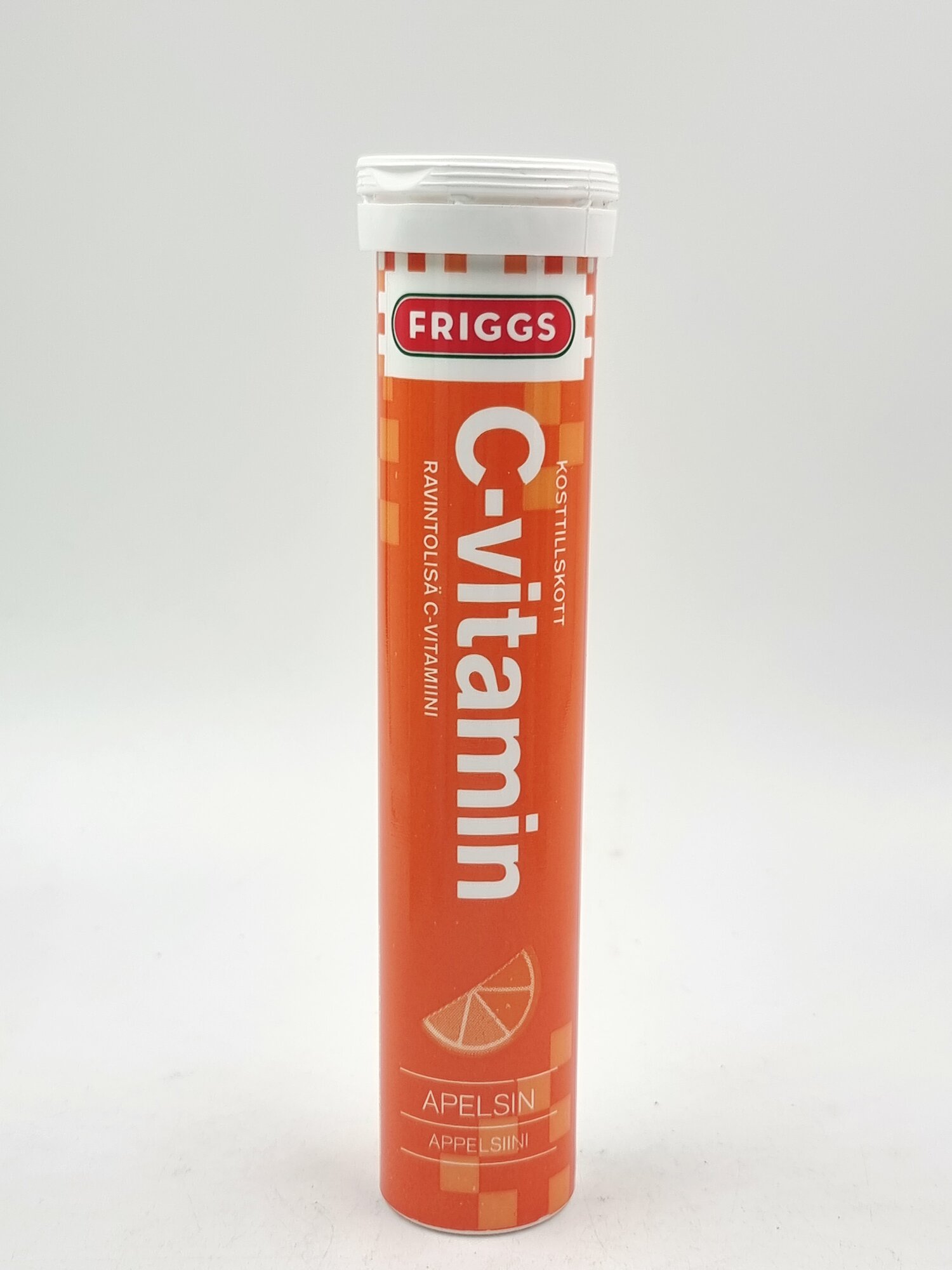 Friggs витамин C 1000 мг со вкусом апельсина 20 шипучих таблеток (из Финляндии)