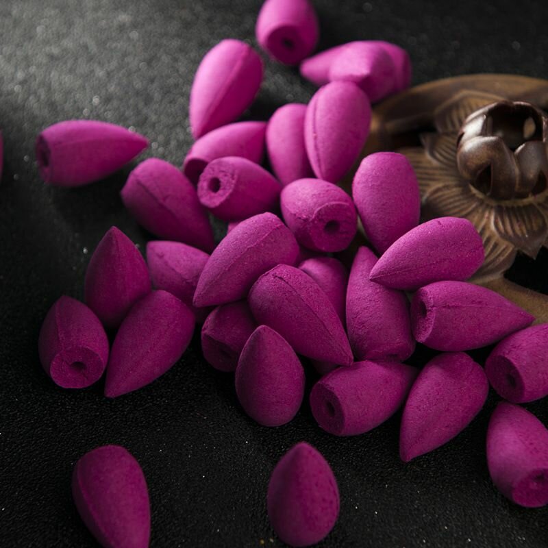 Благовония с обратным потоком, стелющийся дым - Роза, 60 шт, 110 гр, в пакете