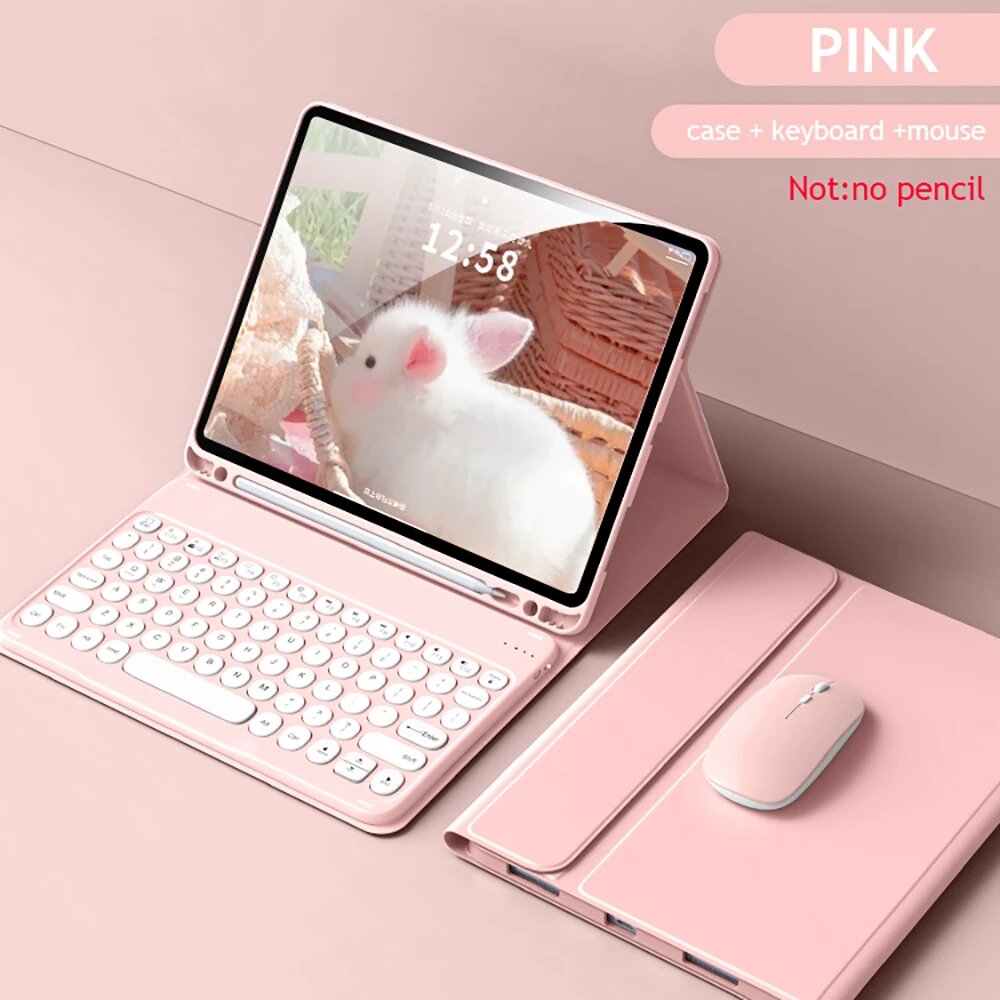 Чехол-клавиатура SZEGYCHX Magic Keyboard для iPad iPad 10th-11th A16, Pink key-mouse