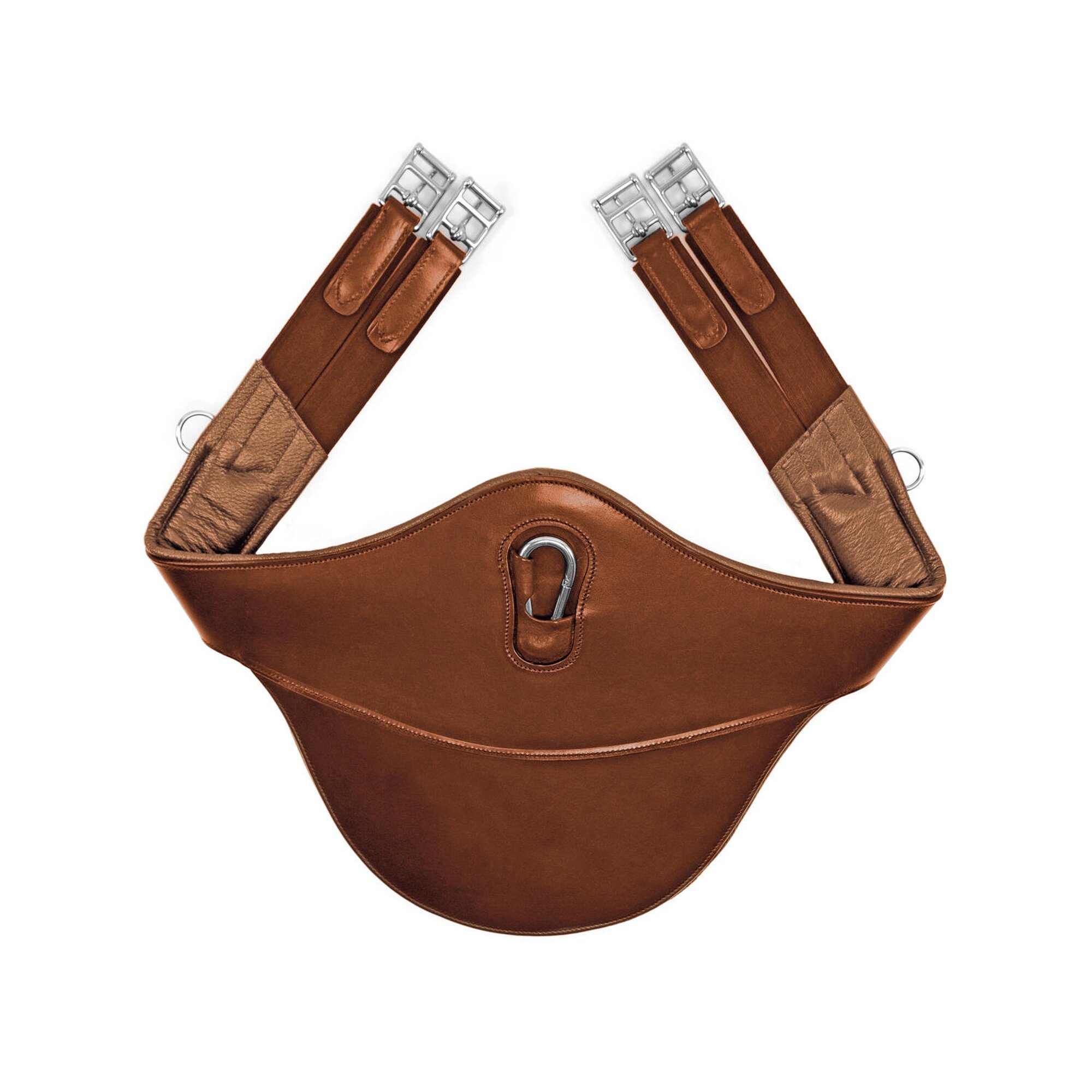 Decathlon Кожаная защитная подпруга с заклепками, размер:135 см, коричневый