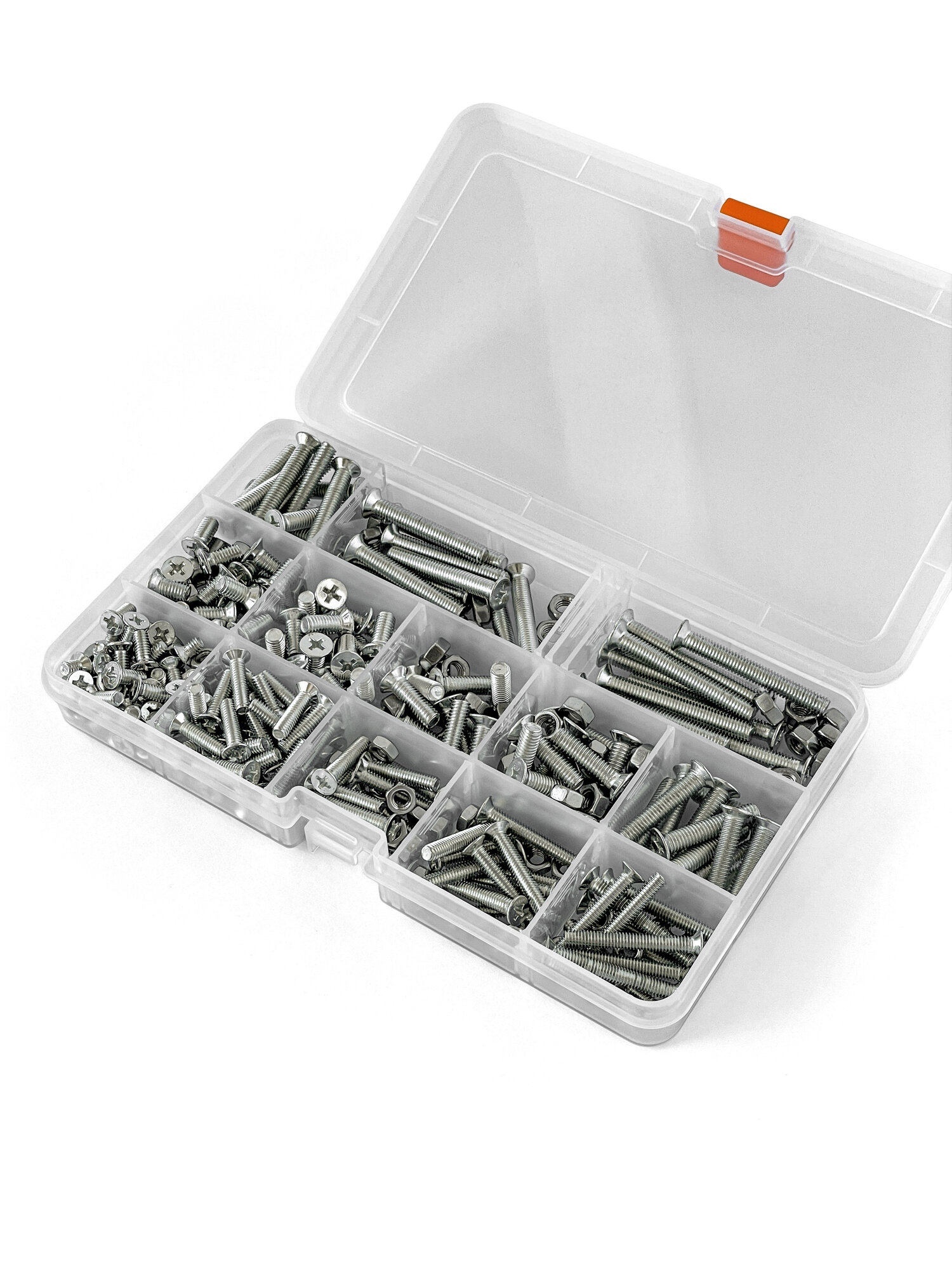 Набор винтов, гаек и шайб М4, М5, 410 шт, крестообразные винты с потайной головкой, комплект метизов