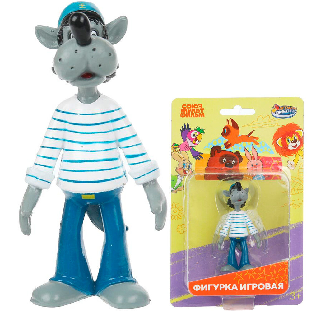 Фигурка Играем вместе "Волк" PF-VOLK-S-RU, полимер, от 3 лет, 1 шт, 7 см