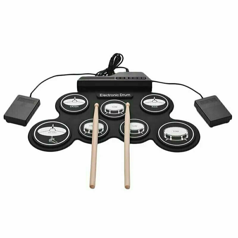 Электронный барабан / барабанная установка детская гибкая