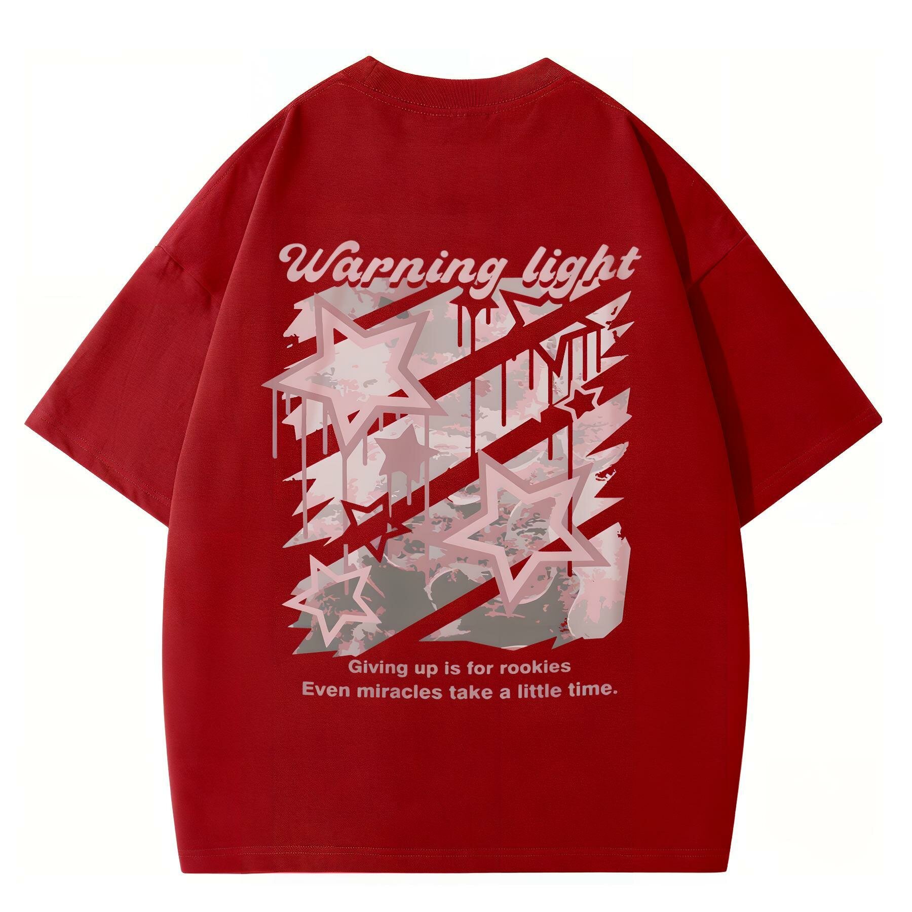 Футболки унисекс WARNING LIGHT 5174150 с круглым вырезом средней плотности 2XL EU