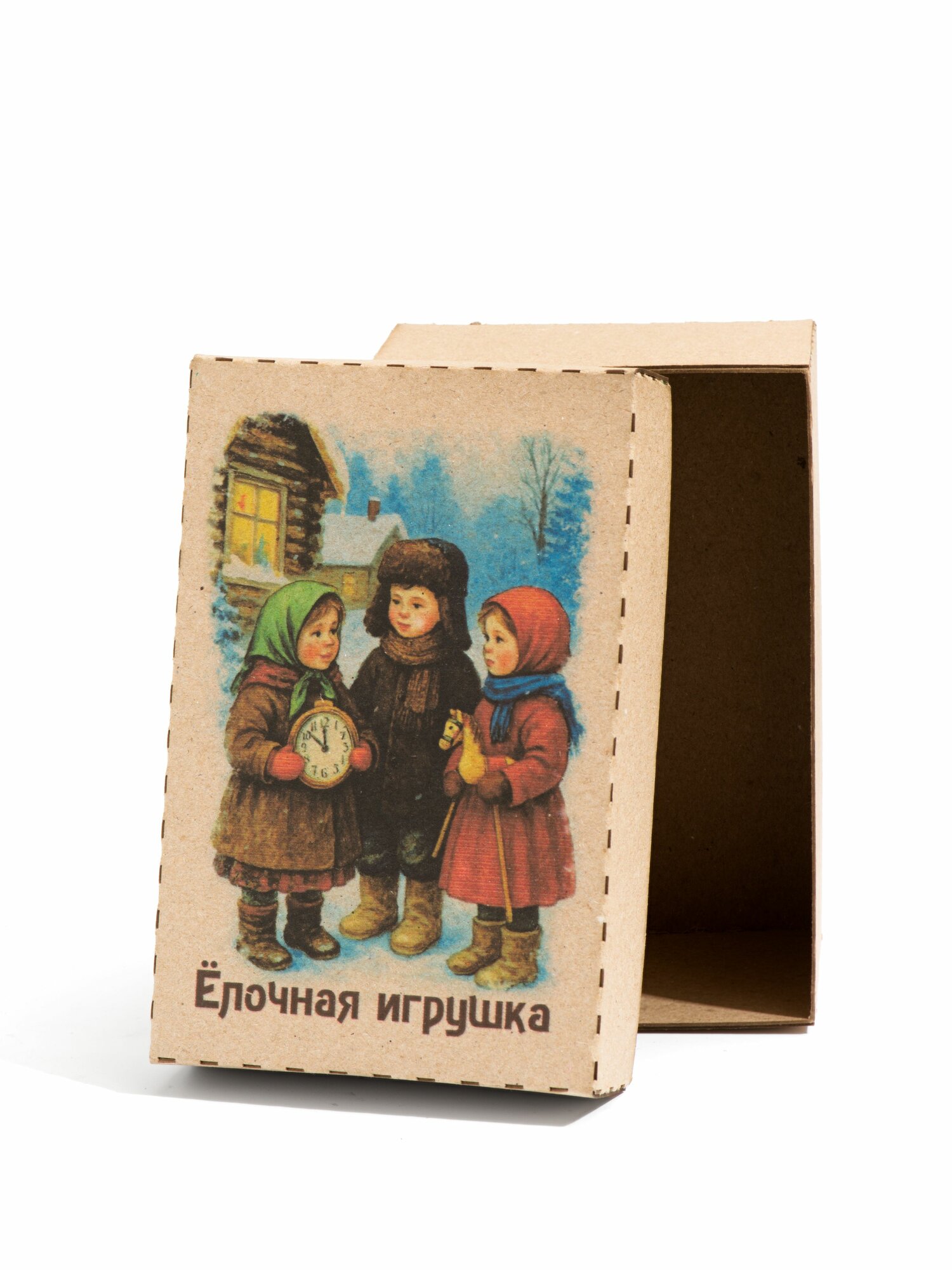 Коробка для "Ватной ёлочной игрушки" 150х100х80 № 26.0