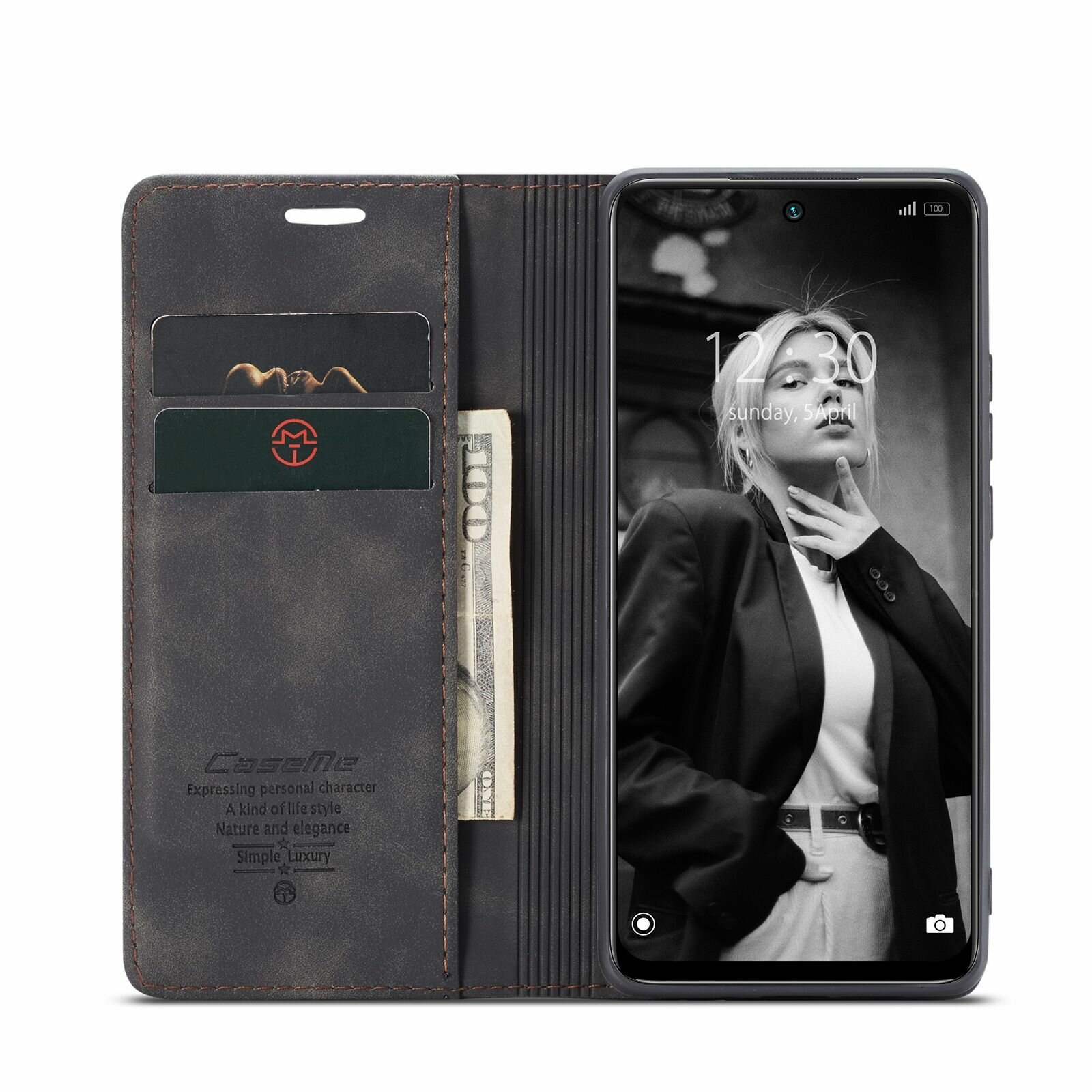 Чехол-книжка CaseMe Matte Redmi Note 11/11S черный
