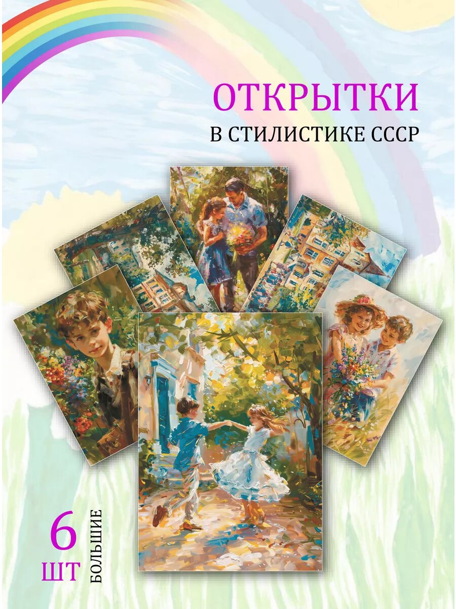 А6 Открытки 1 сентября с детьми Самые лучшие большие открытки формата А6 в нашем мгазине Обнимай словами