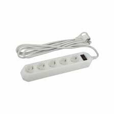 "Эра" - сетевой фильтр 5 розеток, 1,8 метра, 10А, 2,2кВт, белый