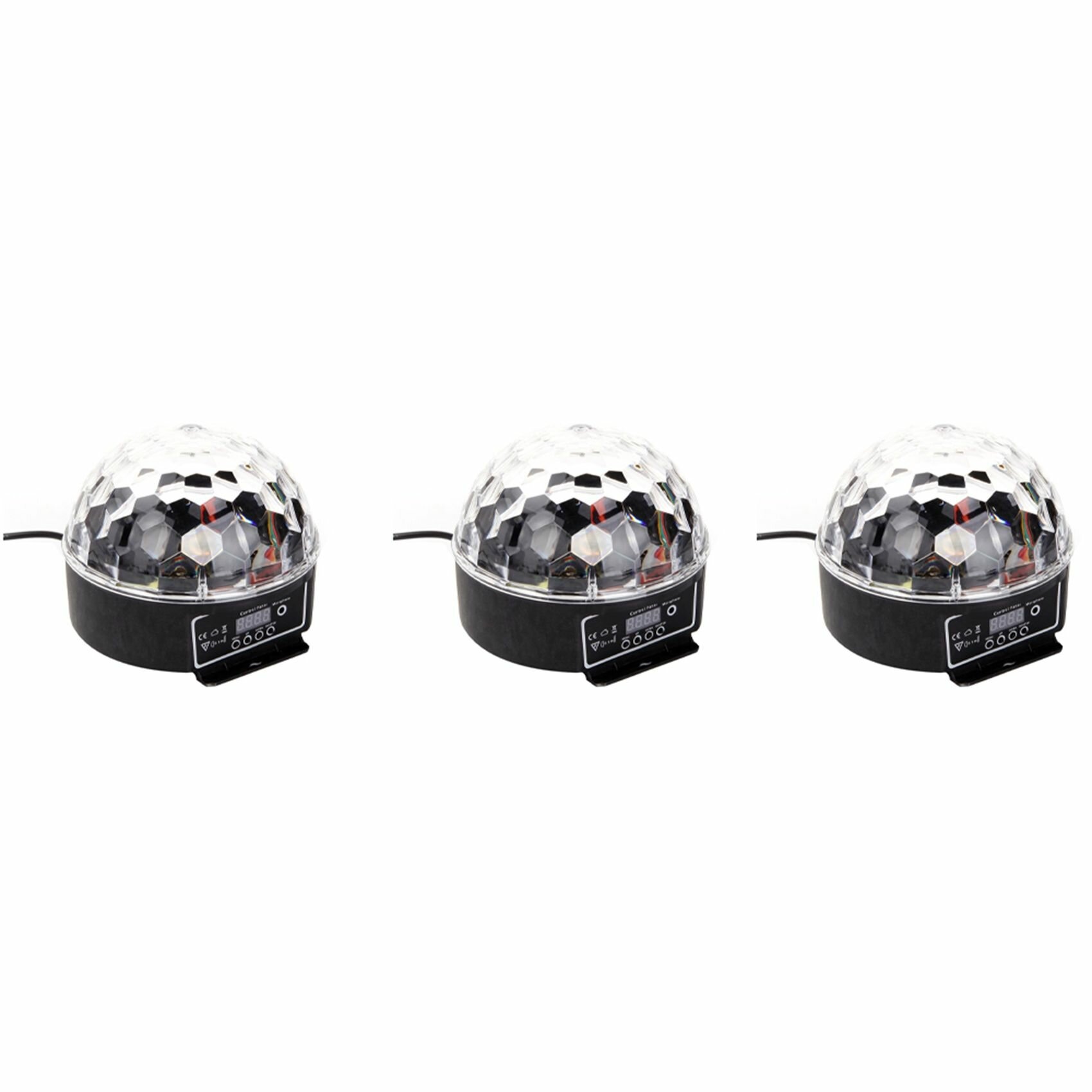 3X светодиодный RGB хрустальный шар с эффектом света DMX Disco Dj Stage Light для KTV Club Pub Bar Wedding Show с голосовой активацией