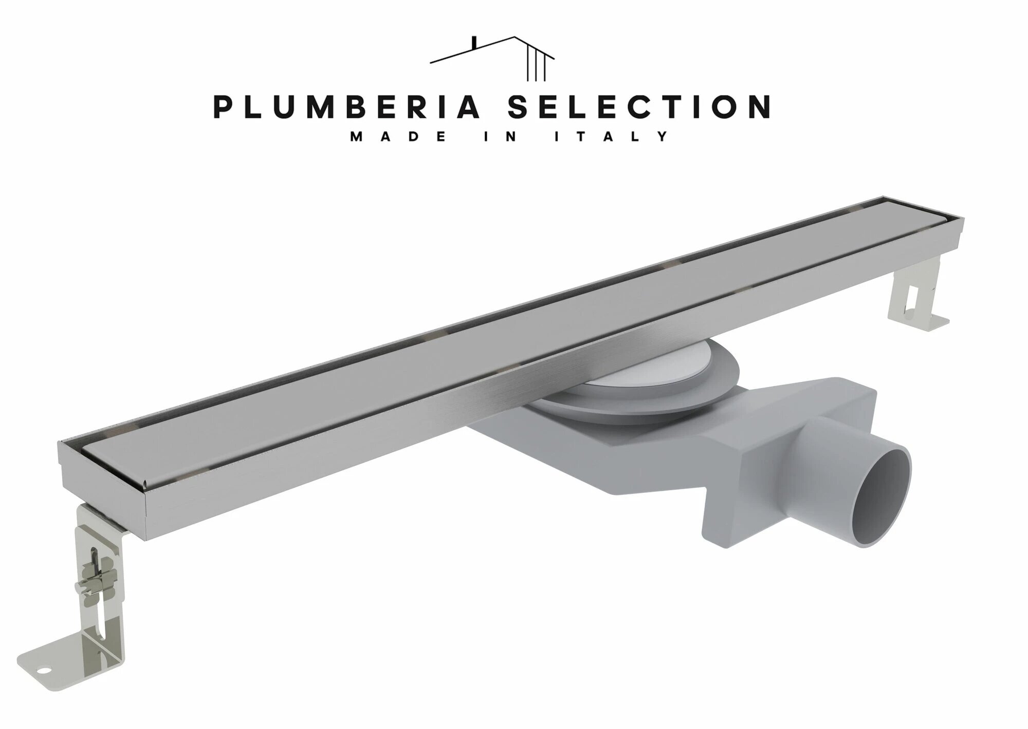 Plumberia Selection Трап душевой PS LINEAR 6x90 2устор. накладка из нерж. стали, комбинир. затвор с го