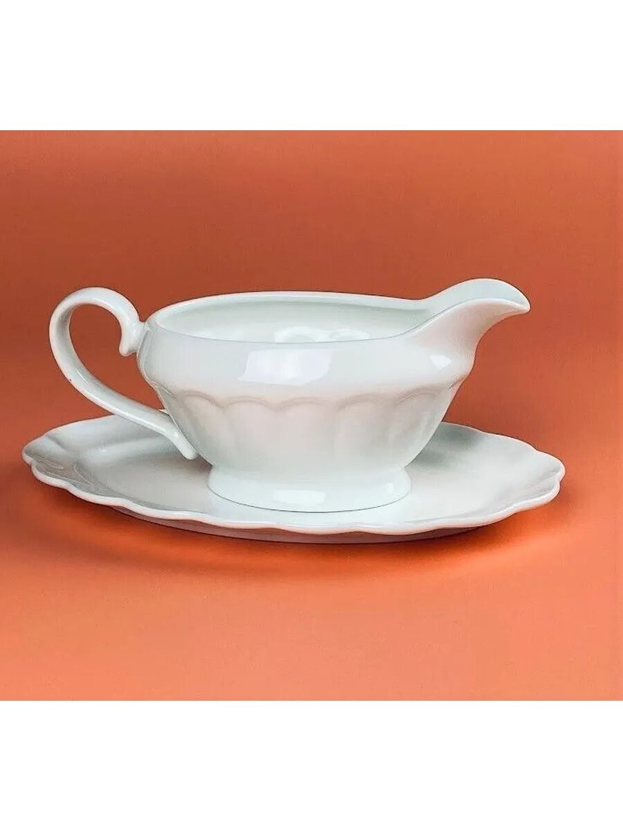 Соусник с блюдцем Lenardi Шармель фарфор