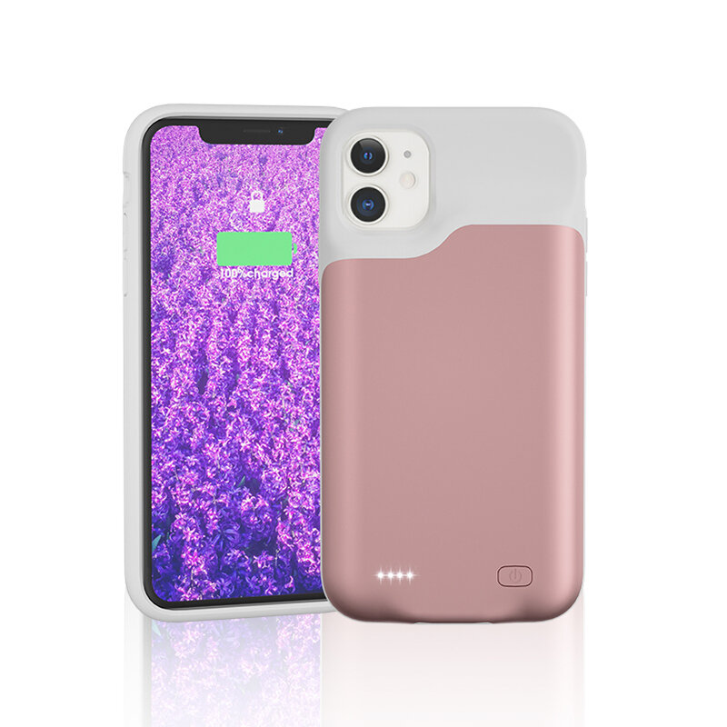 Чехол-аккумулятор Battery Case для Apple iPhone 11 (6000 мАч, 1.5 А), розовый