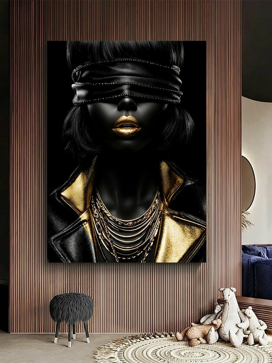 Картина на стену - "Девушка с повязкой на глазах" , 60х80 см.