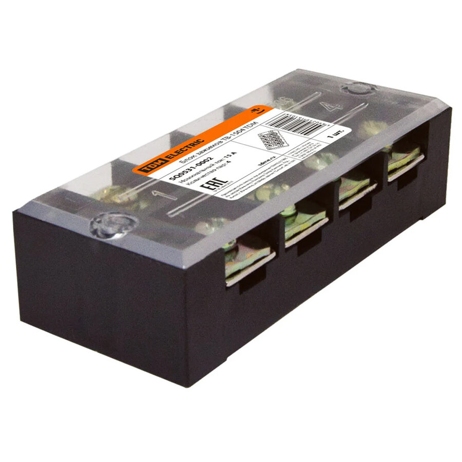 Набор Блок зажимов ТВ-1504 TDM ELECTRIC 0,1.1.5 мм², черный {SQ0531-0002} 1 шт (5 шт)