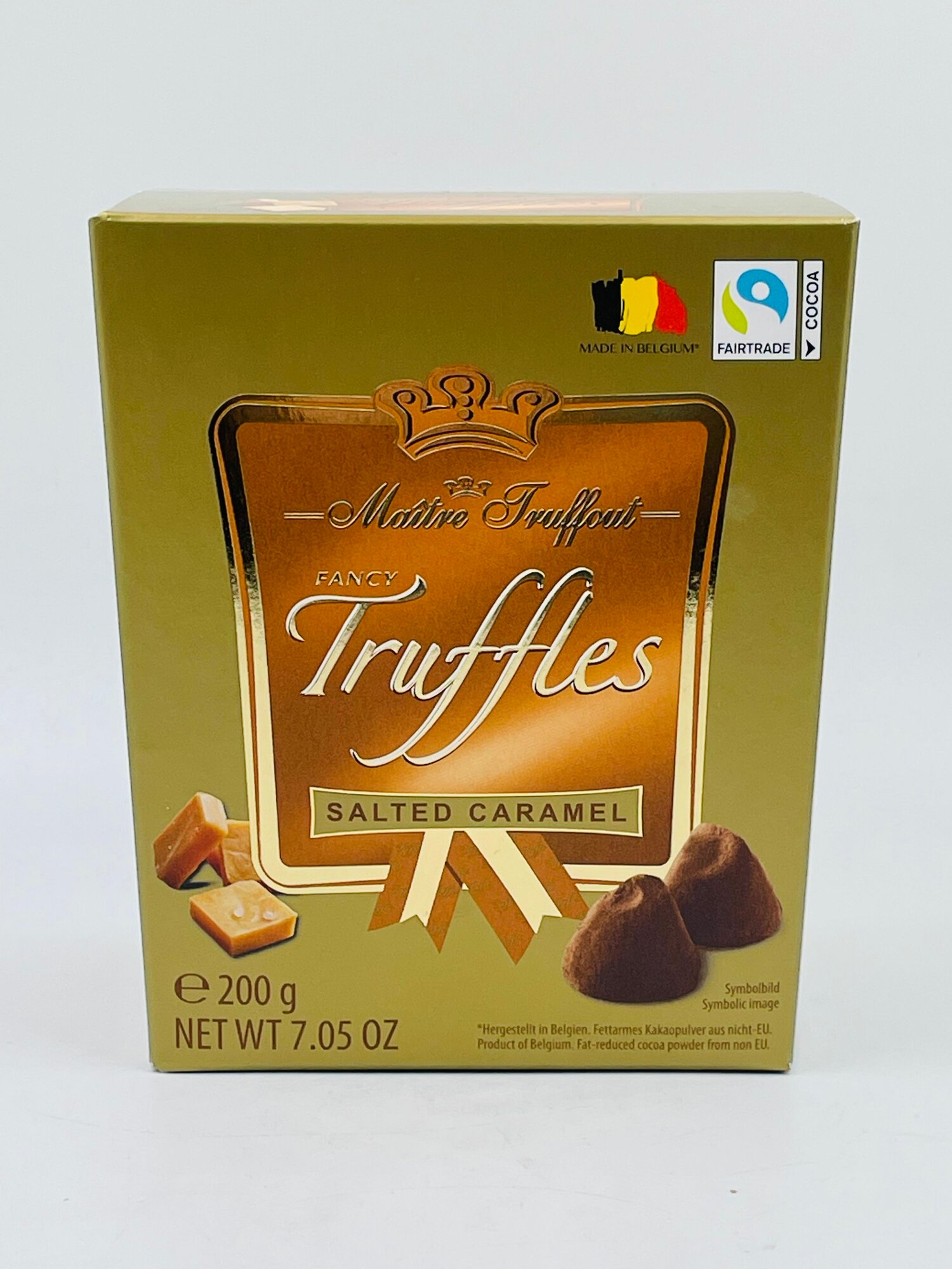 Конфеты Трюфели Maitre Truffout с кусочками соленой карамели 200 г (Бельгия)