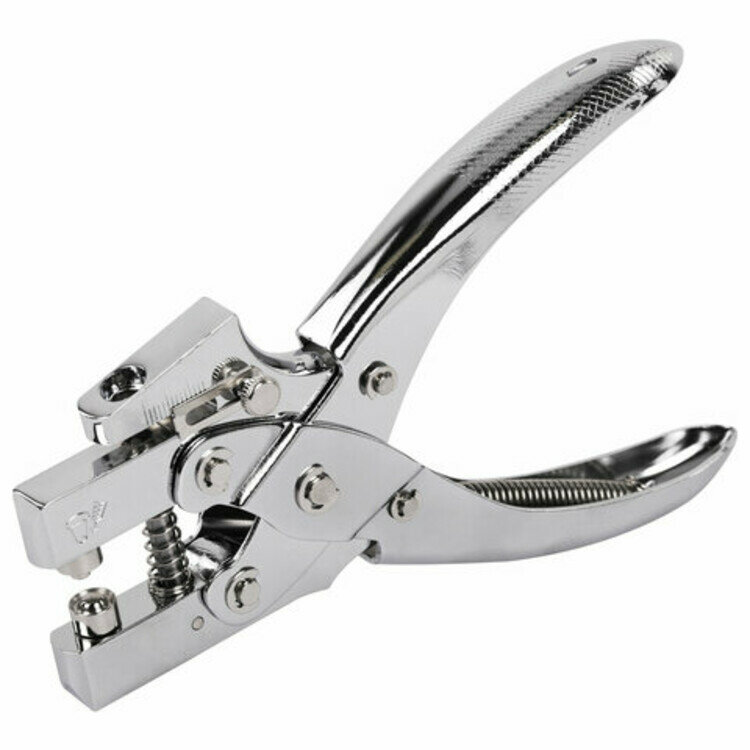 Дырокол металлический на 1 отверстие для люверса до 30 л, диаметр отверстия 5 мм, BRAUBERG, 272763