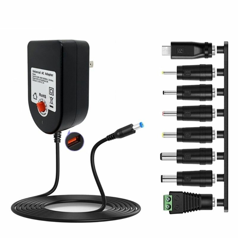 3-12V регулируемый адаптер питания DC100-240V вход в DC5521