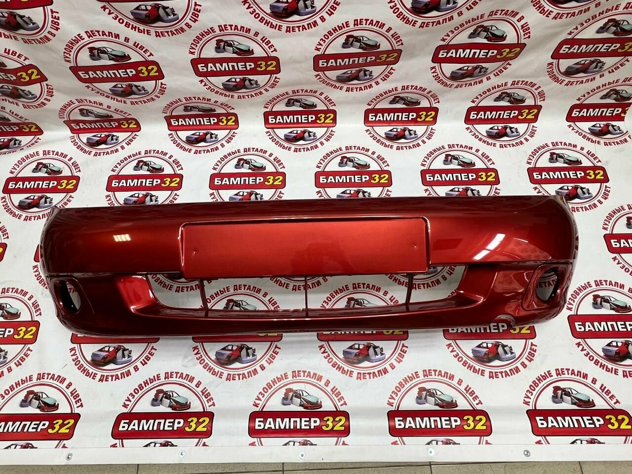 Бампер передний Лада Калина люкс с ПТФ, цвет Калина