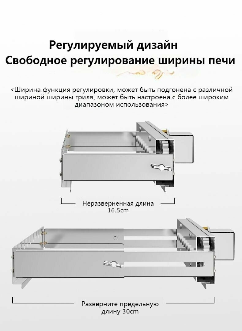 Автоматический электровертел для шашлыка и гриля устройство для равномерного вращения шампуров на мангале