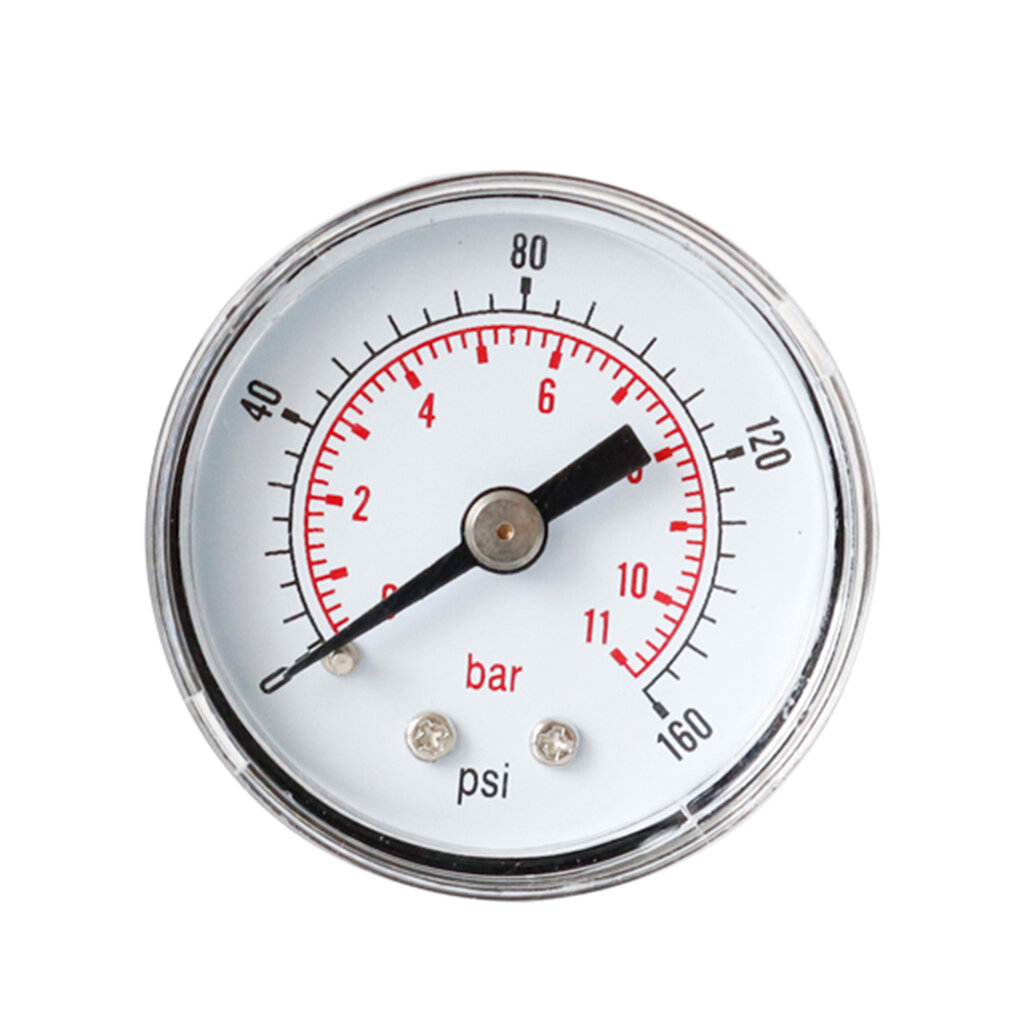 40 мм 1/8 BSPT задний манометр 15,30,60,100,160,300 фунтов на кв. дюйм и бар для газа, воды, топлива