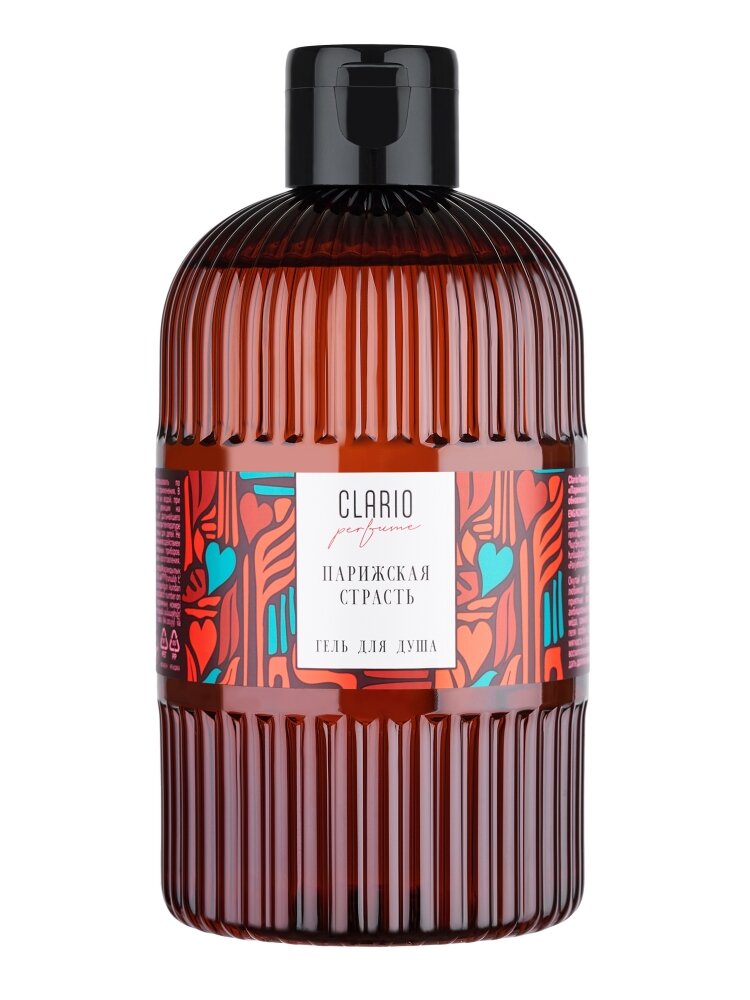 Clario гель для душа парфюмированный парижская страсть увлажнение и обновление 500 мл