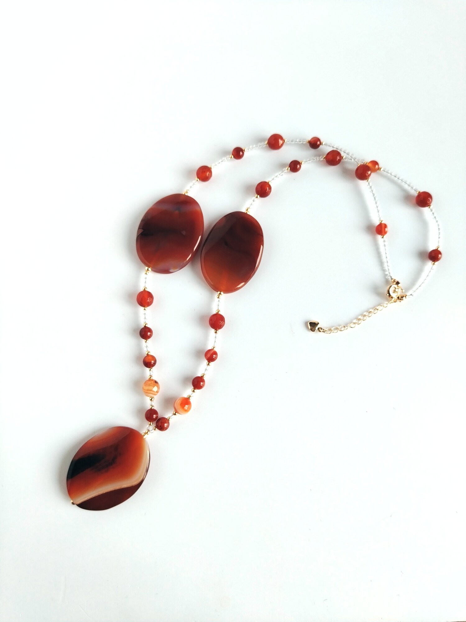 Бусы, сердолик