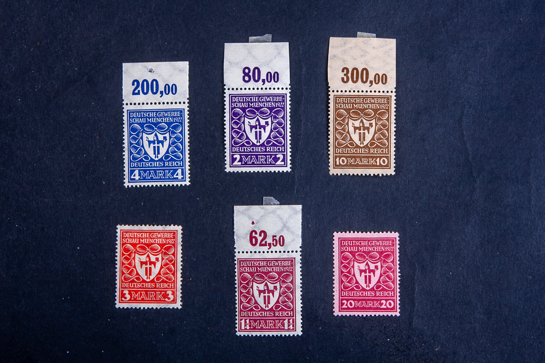 Почтовые марки Германия, Третий рейх, 1922 Выставка в Мюнхене . Веймарская Республика