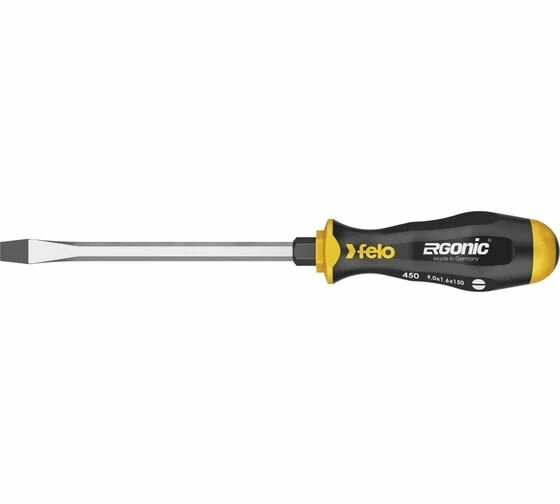 Отвертка плоская шлицевая Felo ударная Ergonic 9,0X1,6X150