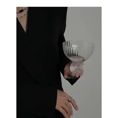 Круглый стеклянный бокал для вина, 501-600 мл, Черный