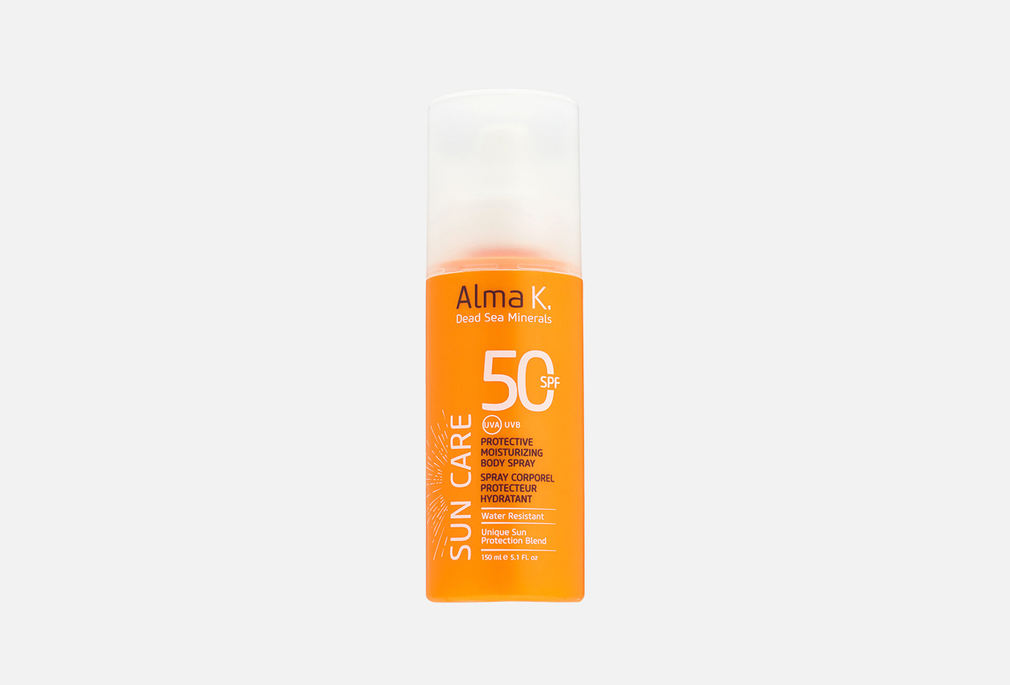 Солнцезащитный увлажняющий спрей для тела SPF 50 ALMA K. PROTECTIVE MOISTURIZING BODY SPRAY 150 мл
