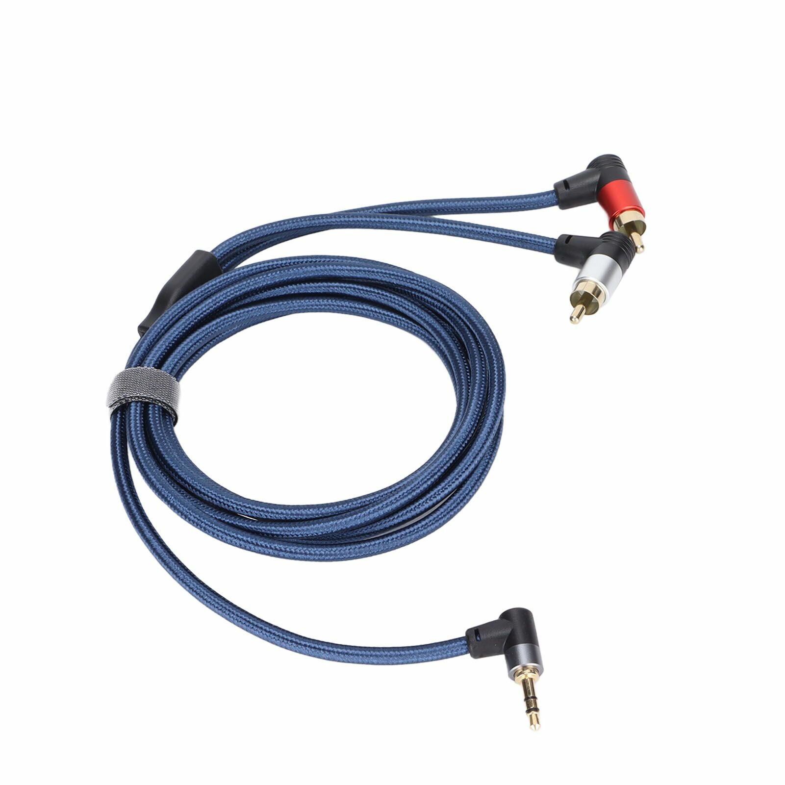 Аудиокабель 3.5 мм (male) - 2xRCA, в нейлоновой оплетке