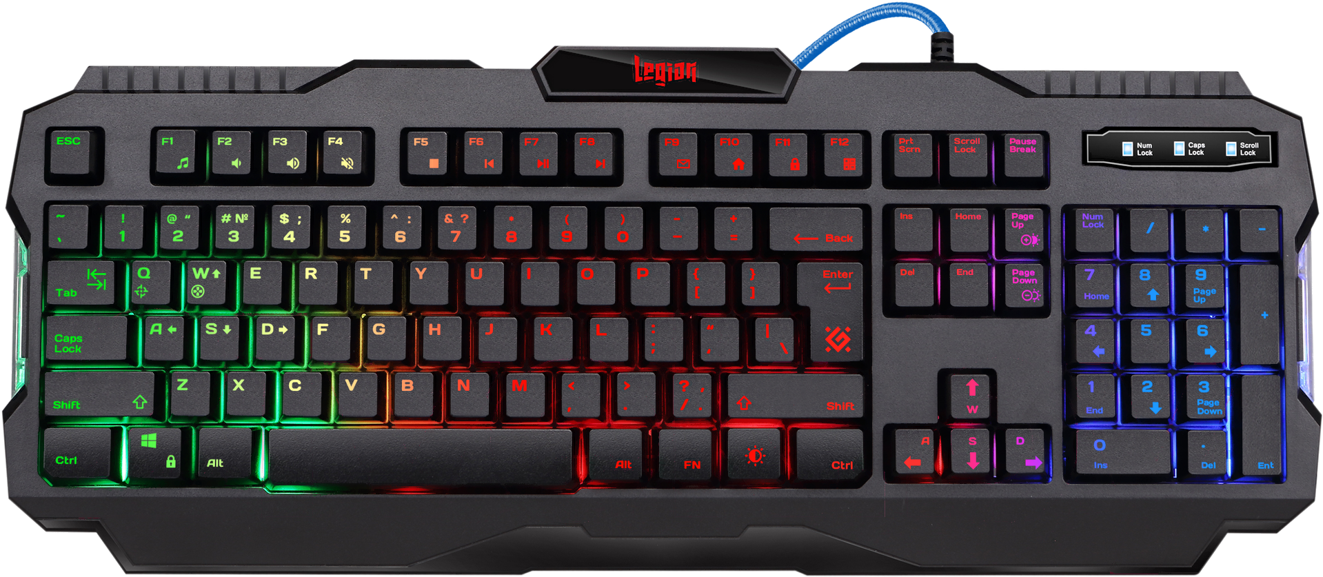 Клавиатура игровая (45010) Legion GK-010DL RU, RGB