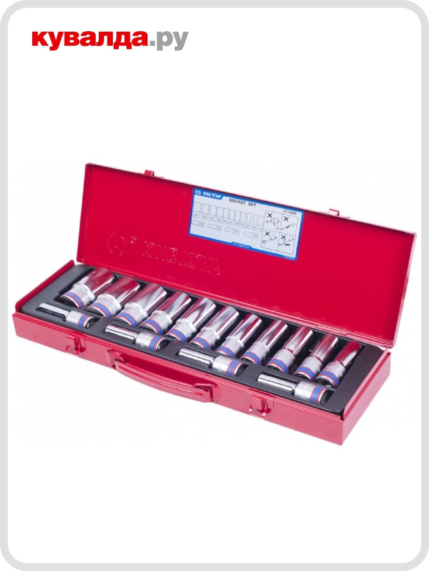 Набор головок 1/2" KING TONY 4215MR 15 пр