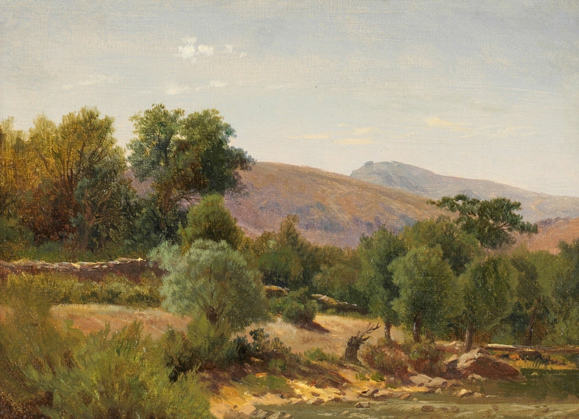 Картина Карлоса де Хаеса Окраины монастыря Пьедра. Арагон 80х58 см