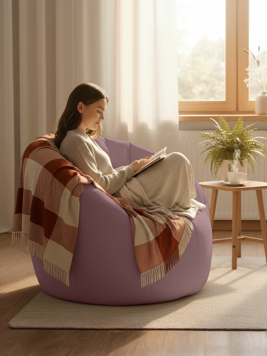 Кресло-мешок Butterfly Light Sofa - Purple Rain (велюр, розово-фиолетовый) - кресло мешок 4xl