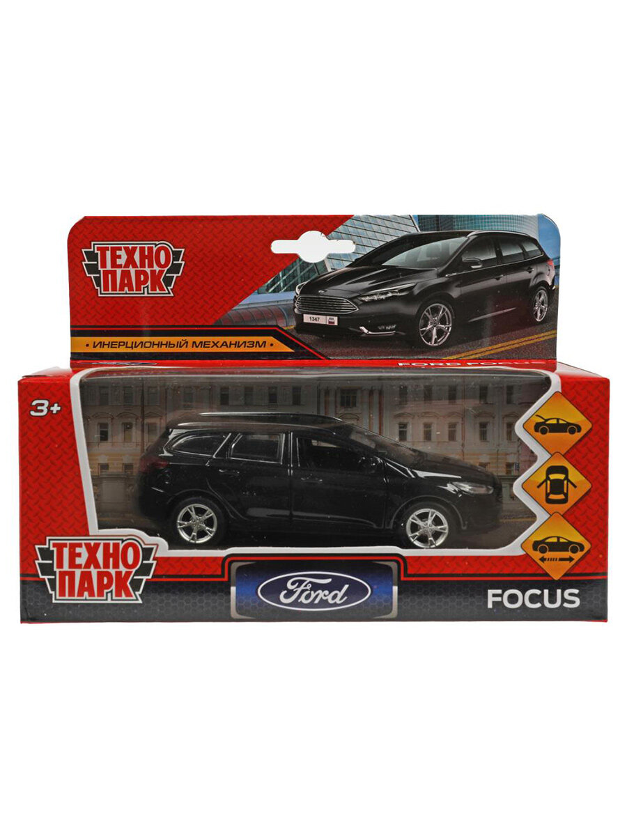 Технопарк Машина Ford Focus Turnier 12 см черный металл FОСUSSW-12-ВК с 3 лет