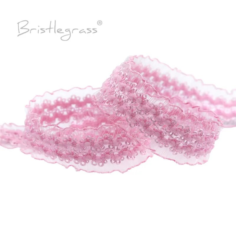 Розовый кружевной трим Bristlegress, 2 ярда