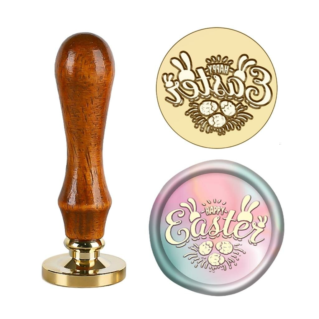 Штамп, Пасхальная Одинарная глава (ручка с медной головкой) Печать Матовой Огненной Краской-Пасхальные Секретные слова