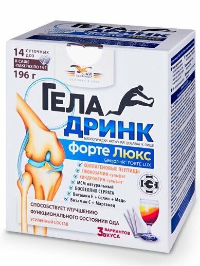 Комплекс хондропротекторов геладринк Форте Люкс 14 x 14 г, Mix