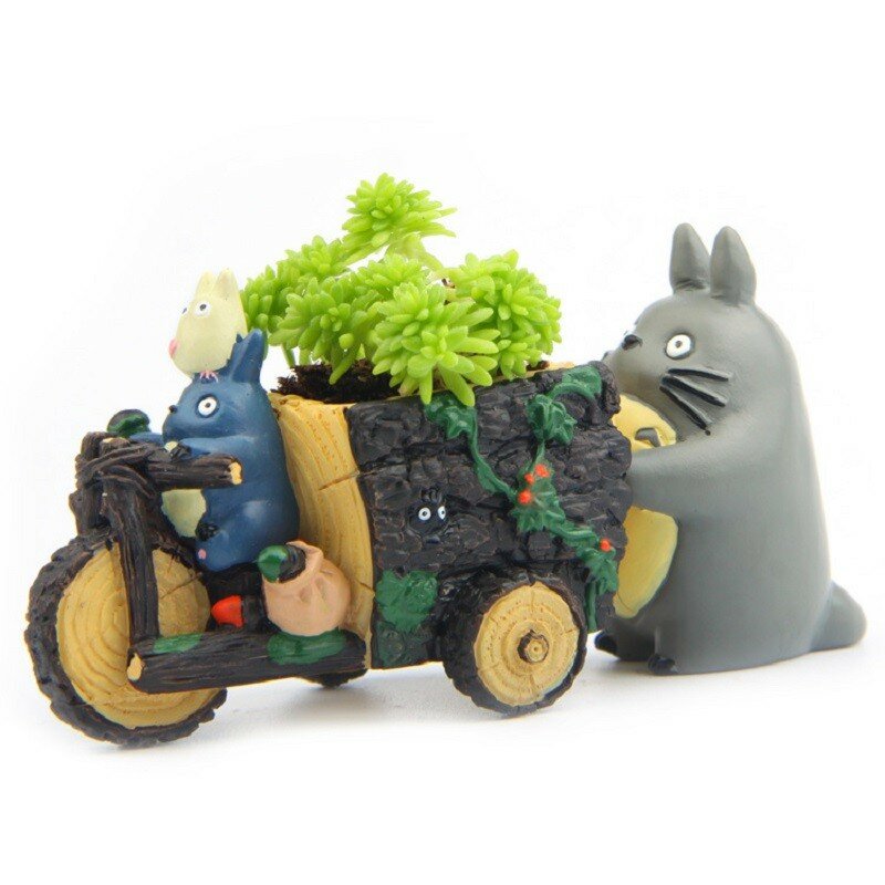 Resin hayao miyazaki totoro figurines premium quality для миниатюрных цветочных горшков