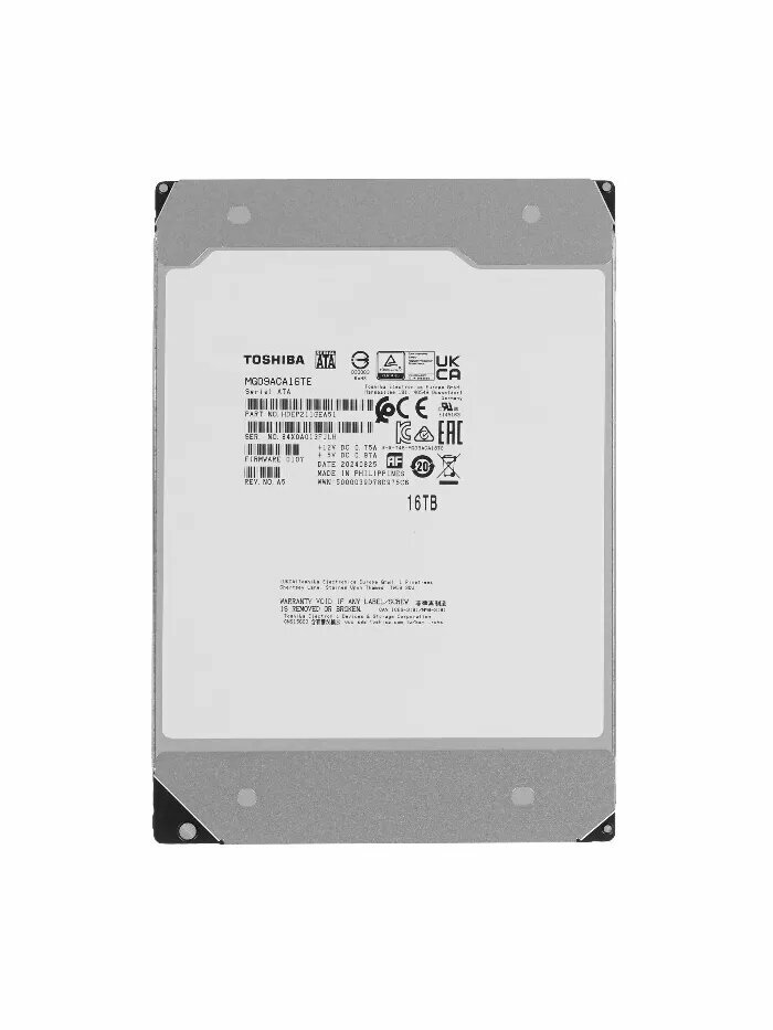 Жесткий диск Toshiba MG09ACA16TE 16ТБ, 3.5", SATA III, 7200 об/мин