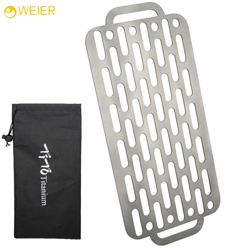 Открытый кемпинговый титановый гриль-барбекю, для костра Bushcraft Survival Барбекю Угольная печь Газовый гриль