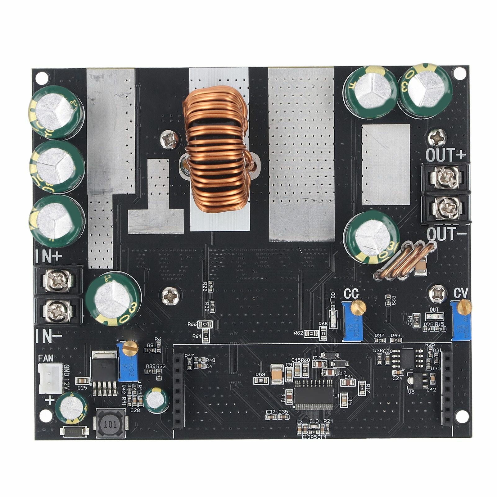 Понижающий повышающий преобразователь тока 30A DC6 80V в 1.3 78V Модуль солнечной зарядки автомобиля MPPT Автоматический широкий регулятор напряжения