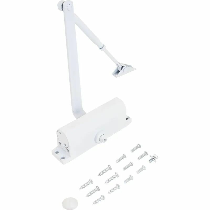 Доводчик дверной NOTEDO DC-080 WHITE 60-120 кг белый (10)